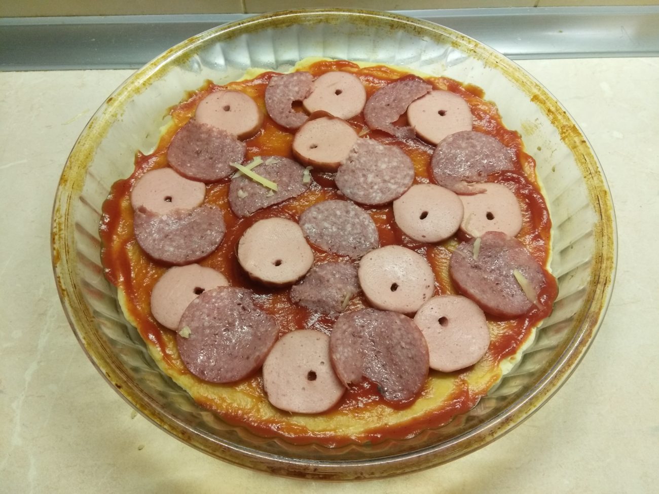 Пицца царская “Колбасное ассорти с оливками”